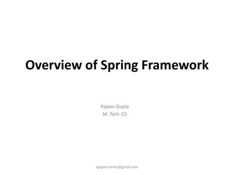 Java Spring Framework Ppt