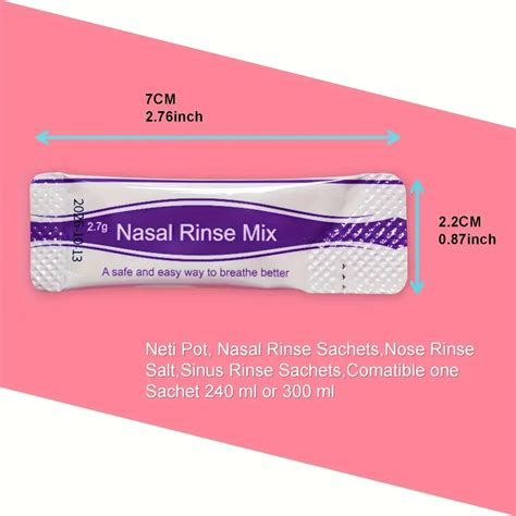 Travel Friendly Neti Pot Salt Packets 10 Pack 2 7g Individual Saline