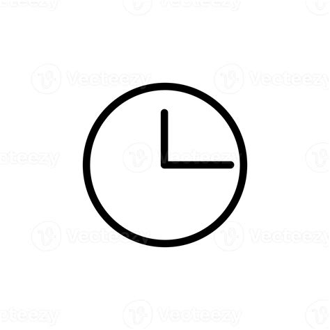 Clock Icon Design Basic Ui Ux Interface Design Element In Simple Thin Line 11029724 Png