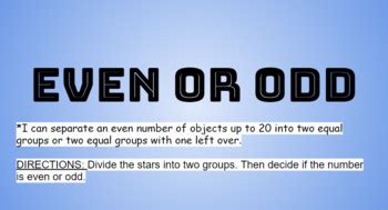 Even And Odd Digital Practice By Alexa Paige TPT