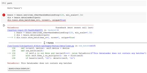 Lesson 2 Dataloader Doesnt Contain Any Batches Part 1 2019 Fastai Course Forums