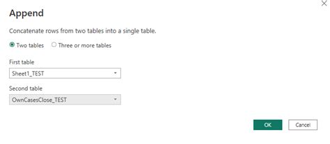 trying to append two sets of data getting null values r powerbi