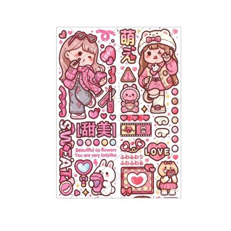 قیمت و خرید برچسب مدل برش نخورده طرح اسکرپ بوک دختر و خرگوش