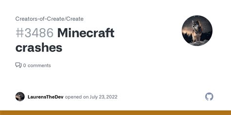 Minecraft Crashes · Issue 3486 · Creators Of Create Create · Github