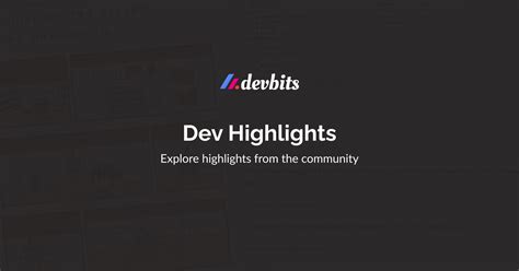 Dev Highlights Devbitsph