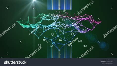 Big Data Abstract Futuristic Analytical Background Stock Illustration 1741033907
