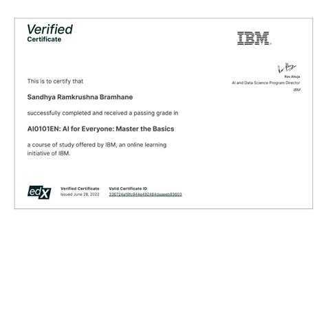 Sandhya Bramhane On Linkedin My First Edx Certificate
