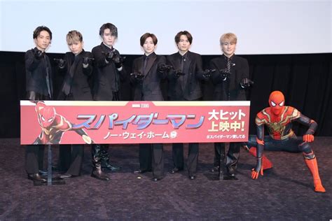 Sixtones、『スパイダーマン』舞台挨拶にサプライズ登場 主題歌生披露「緊張した」 マイナビニュース