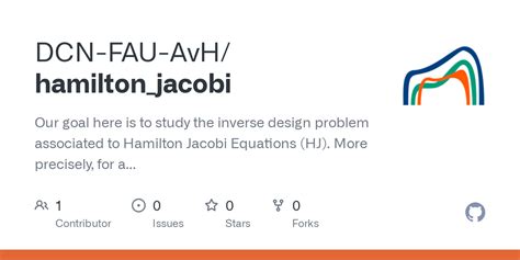 Github Dcn Fau Avhhamiltonjacobi Our Goal Here Is To Study The