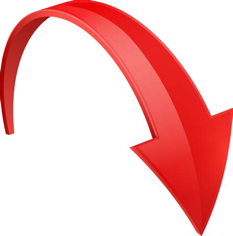 Seta Vermelha Da Curva 3d 11356679 Png