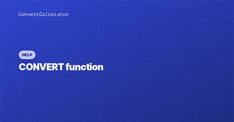convert function