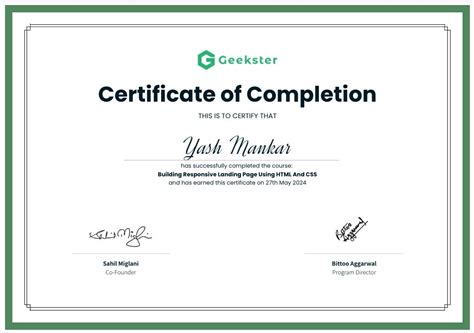 Completed Responsive Landing Pages Course Yash Mankar Posted On The