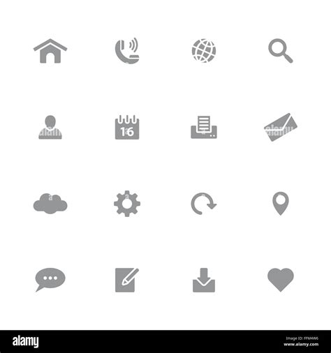 [eps10] Gray Web Icon Set 1 For Web Design User Interface Ui Infographic And Mobile