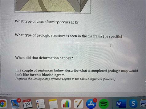 Solved Page Break 6 Marks What Type Of Unconformity Occurs