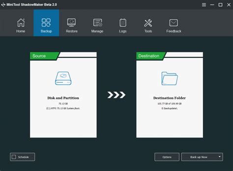 Back Up Drives And Partitions With Minitool Shadowmaker Beta Betanews