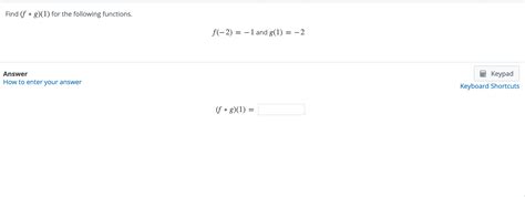 Solved Find F G 1 For The Following Functions F 2 Chegg Com