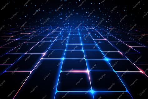Gradient Technology Background With Lights Premium Ai Generated Image