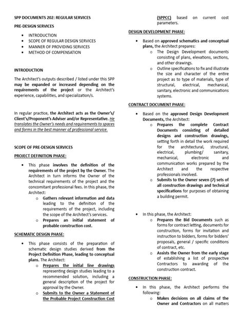Arprop Spp Documents 202 Regular Services Pdf Architect Business