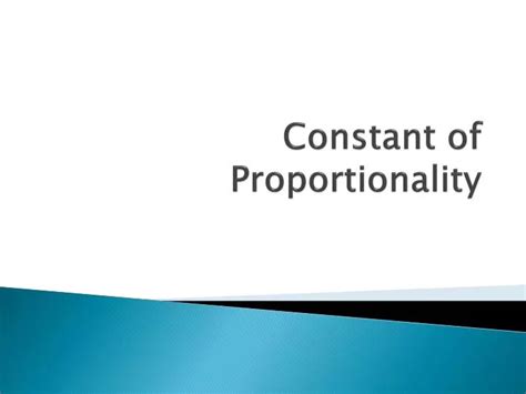 PPT Constant Of Proportionality PowerPoint Presentation Free Download ID