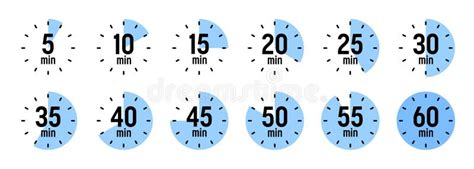 Simple Stopwatch Icons Colorful Chronometer Time Counter With Dial Stock Illustration
