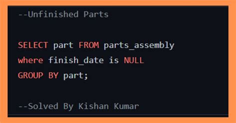 Kishan Kumar On Linkedin Sql Interview Dataanalysis Analytics Linkdin Tesla