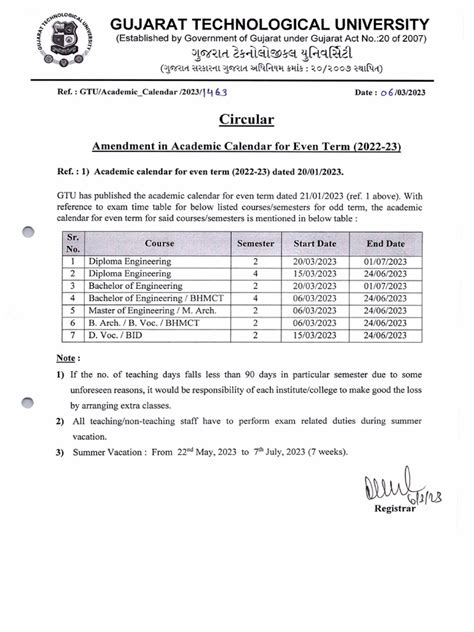 Even Term Calendar Pdf Pdf