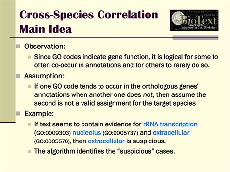 Ppt Predicting Gene Functions From Text Using A Cross Species