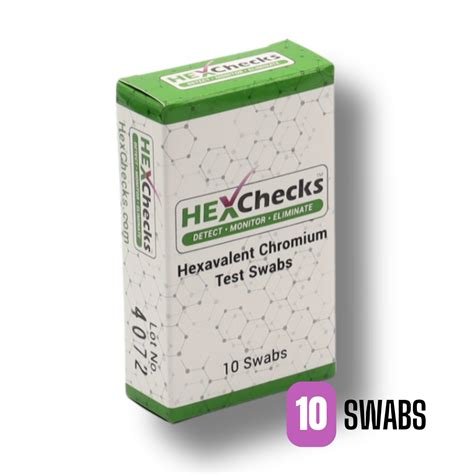 Cr6 Test Swabs Go Packs 10 Swabs Hexchecks