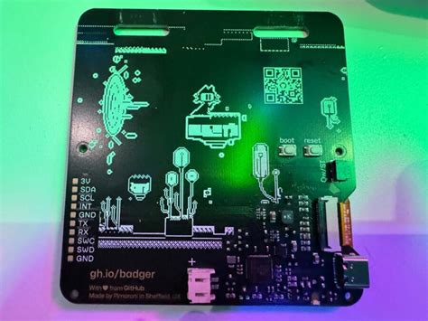 github universe attendees treated to custom rp2040 badgers raspberry pi