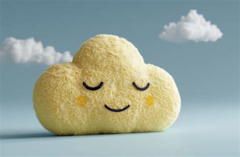Cute And Smiling Cloud Plush Toy Stock Illustration Illustration Of