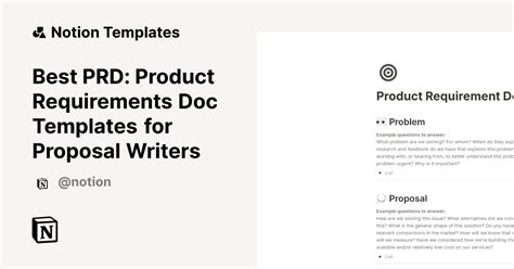 Best PRD Product Requirements Document Templates For Proposal Writers