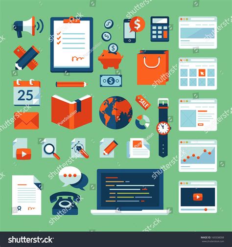 flat design vector illustration concept icons stock vector royalty free 169338008 shutterstock