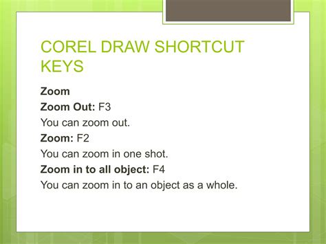 Corel Draw Shortcut Keys Ppt