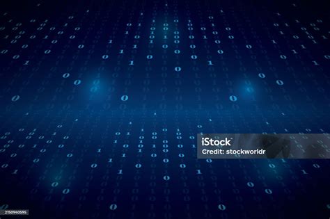 Abstract Technology Binary Code Background Stock Illustration Download Image Now 2024