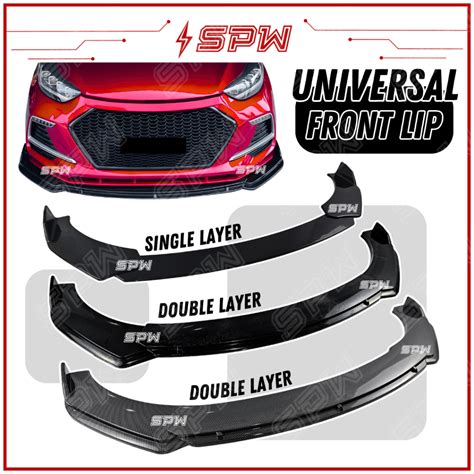 Universal Front Bumper Lip Double Layer Diffuser Lips Splitter