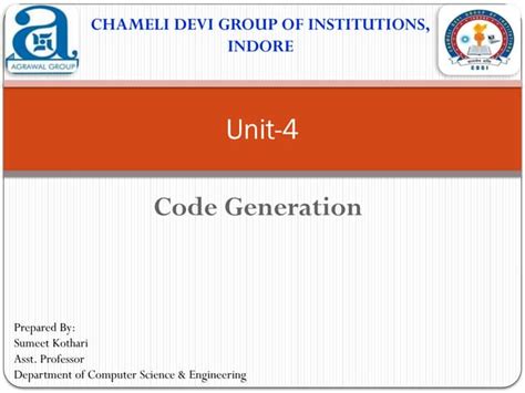 Intermediate Code Generation Compiler Design Ppt
