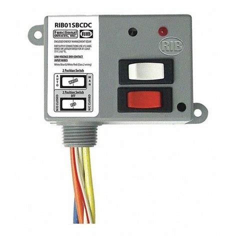 Functional Devices Rib Enclosed Relay 20a Spdtoverride Rib01sbcdc Zoro