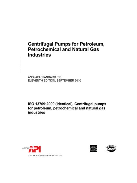 Api 610 International Standard For Centrifugal Pumps Searchable Pdf