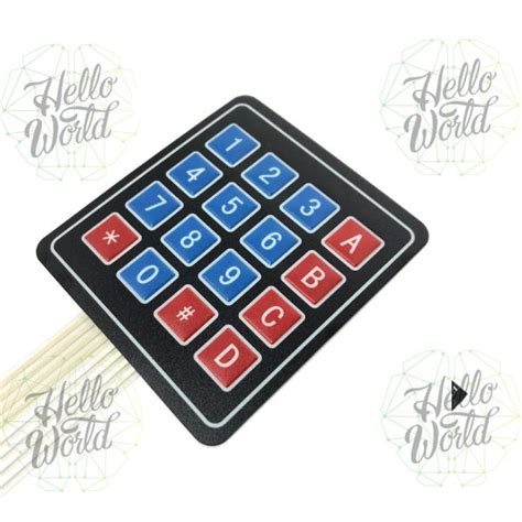Teclado matricial de membrana 44 alfanumérico Hello World Electronics