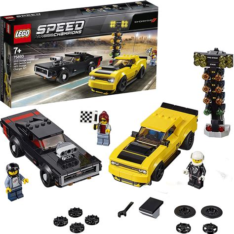 LEGO 75893 Speed Champions 2018 Dodge Challenger SRT Demon + 1970 Dodge ...