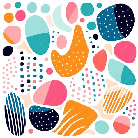 Premium Photo Abstract Geometric Pattern Modern Art In Black And White Creative Doodle Design