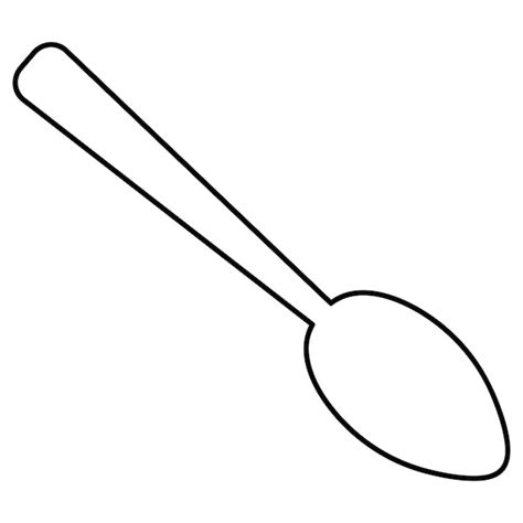 Cuchara Para Comida Bosquejo Herramienta Para Comer La Cuberter A Consta De Un Mango Y Una