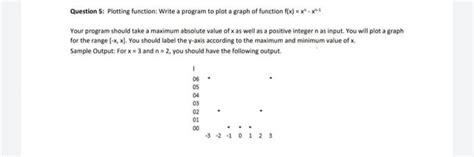 Solved Question Plotting Function Write A Program To Chegg