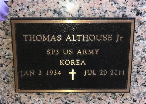 Thomas Althouse Jr 1934 2011 Mémorial Find A Grave