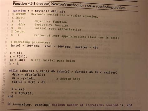 solved function 4 3 1 newton newton s method for a scalar