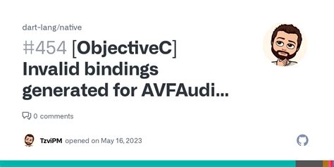 Objectivec Invalid Bindings Generated For Avfaudio Framework · Issue 454 · Dart Langnative