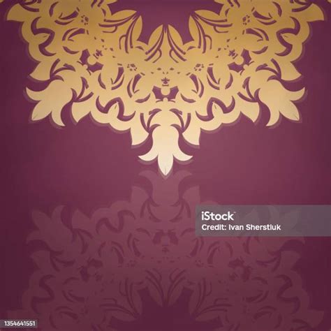 빈티지 골드 장식이 있는 부르고뉴 컬러의 브로셔프린트가 준비되어 있습니다 0명에 대한 스톡 벡터 아트 및 기타 이미지 0명 개념 기하 도형 Istock