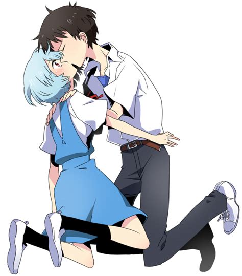 Ayanami Rei And Ikari Shinji Neon Genesis Evangelion Drawn By Ppera