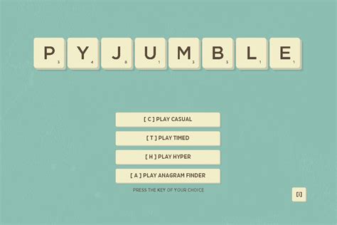 Pyjumble A Word Unscramble Game Built Using Python