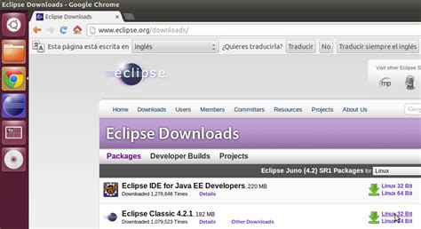 Tutoriales de Android Instalación Eclipse Juno en Ubuntu 12 04 Lts